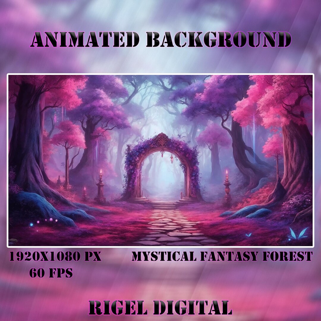 Vtuber Animated Background | Mystical Fantasy Forest | Looped Vtuber ...