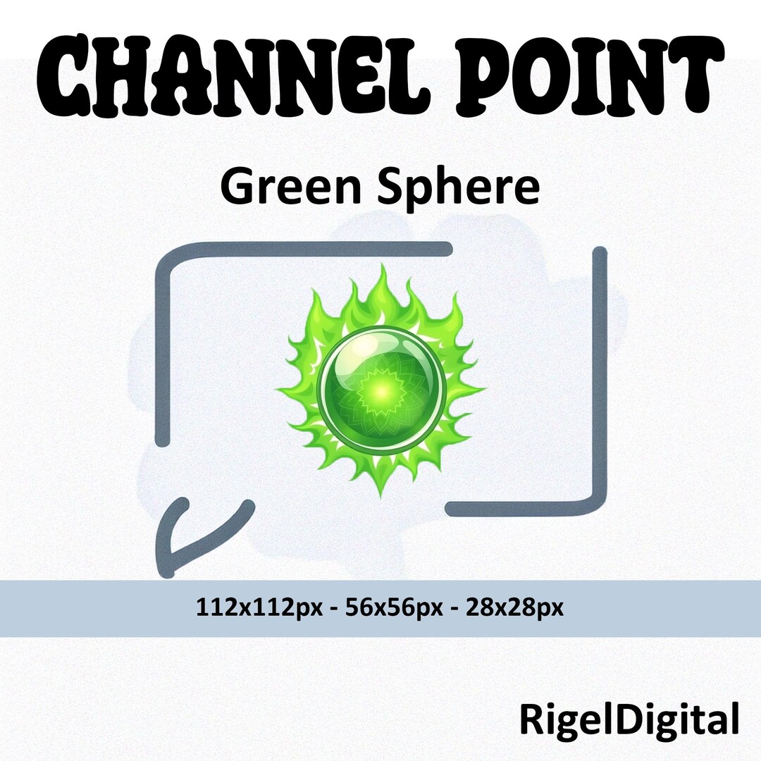 Green Sphere Channel Point Icon for Twitch | Adorable Emote for ...