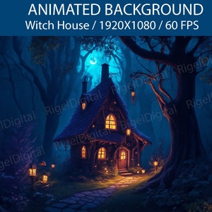 Vtuber Background Animated Witch House Looped Vtuber - Etsy