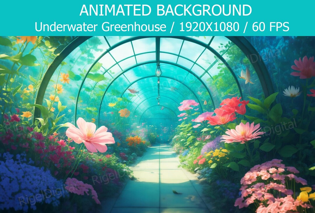 Vtuber Background Animated Under Water Greenhouse Looped Vtuber Twitch ...