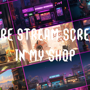 4x Animated Stream Screens Neon City Stream Package Twitch Stream ...