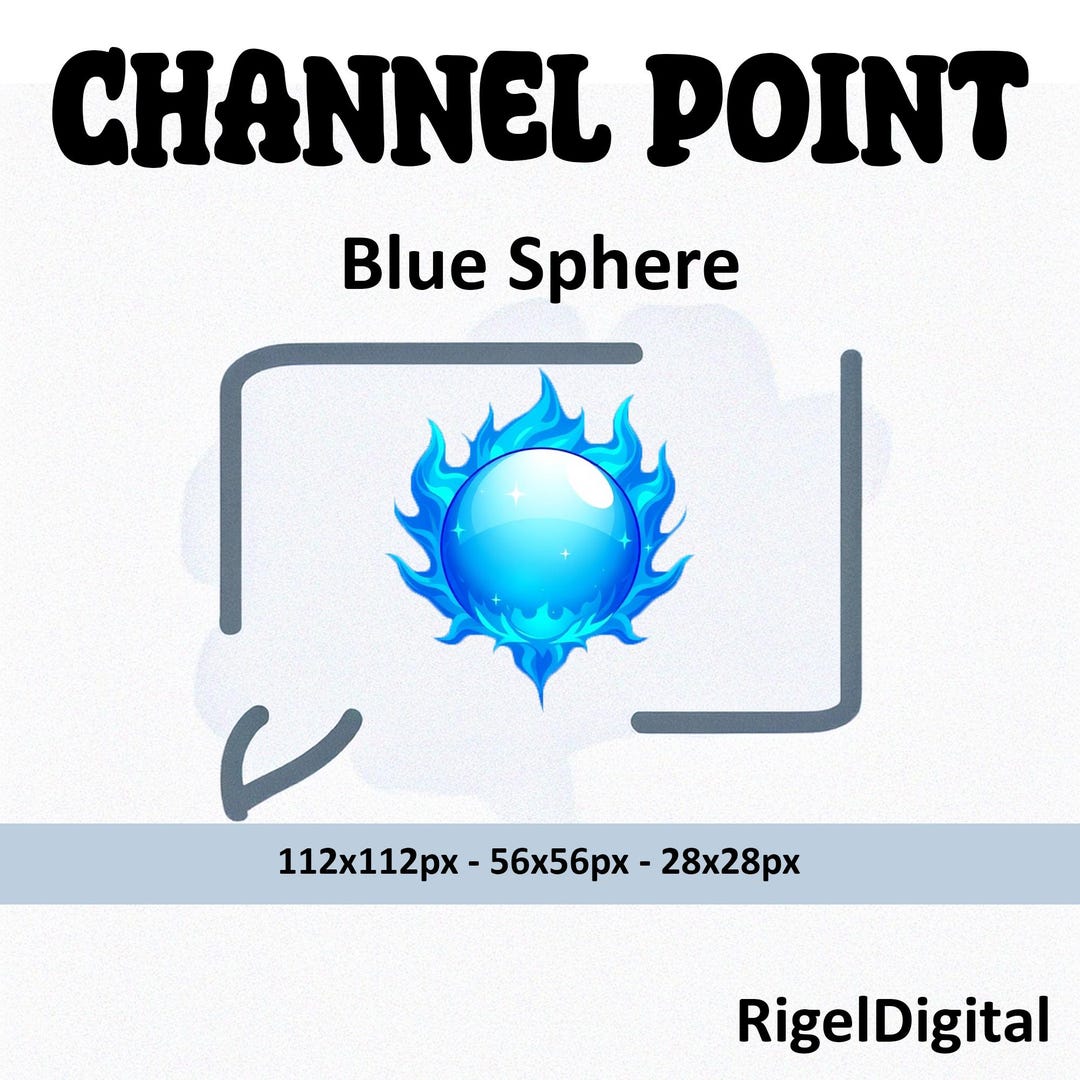 Blue Sphere Channel Point Icon for Twitch | Adorable Emote for ...