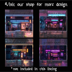 4x Animated Stream Screens | Neon City | Stream Package | Twitch Stream ...