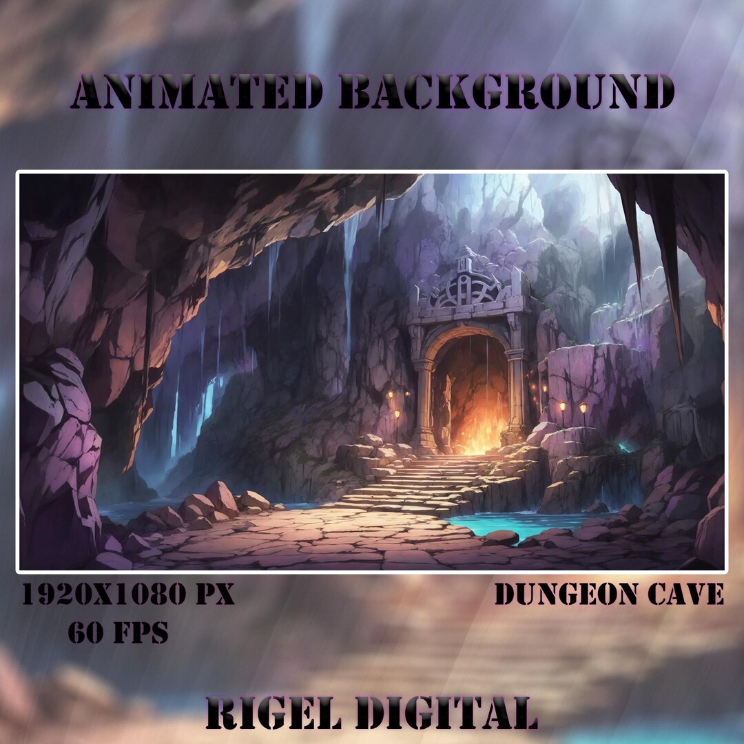 Vtuber Animated Background | Dungeon Cave | Looped Vtuber Twitch Stream ...
