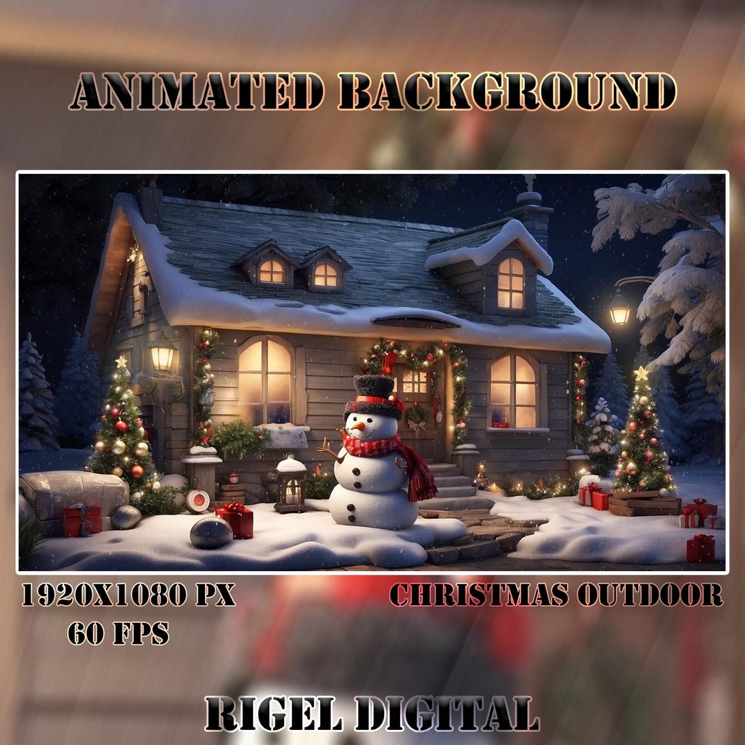 Vtuber Animated Background | Christmas Outdoor | Looped Vtuber Twitch ...