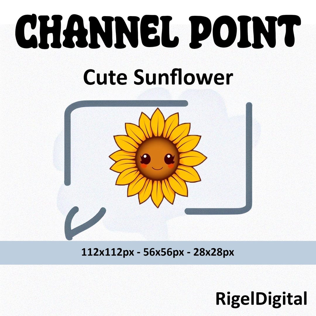 Cute Sunflower Channel Point Icon for Twitch | Adorable Emote for ...
