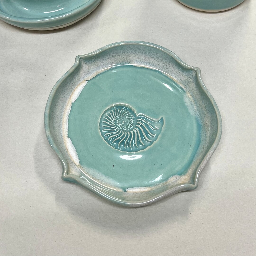 Pottery Shell Soap Dish Olive Oil Dish Ring Dish Catch All Handmade in ...
