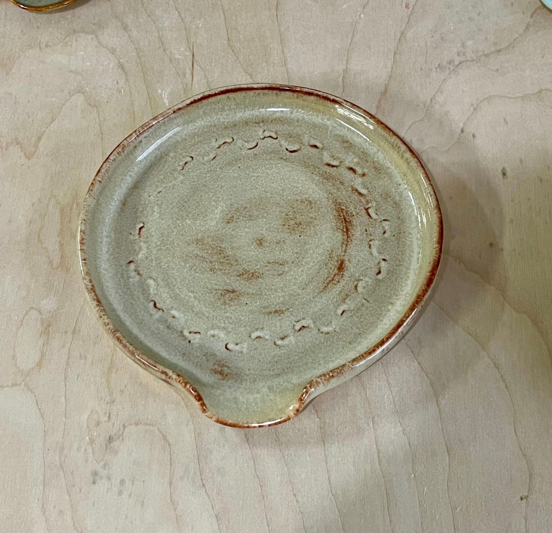 Handmade Pottery Footprints in the Sand Spoon Rest Wheel Thrown ...