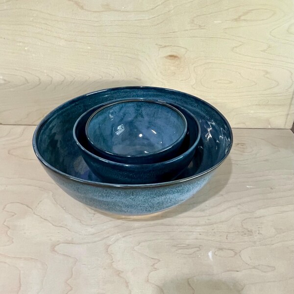Blue Pottery Bowls - Etsy