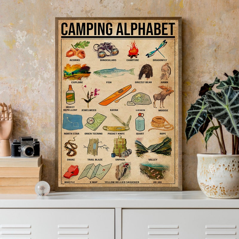 Camping Alphabet - Etsy