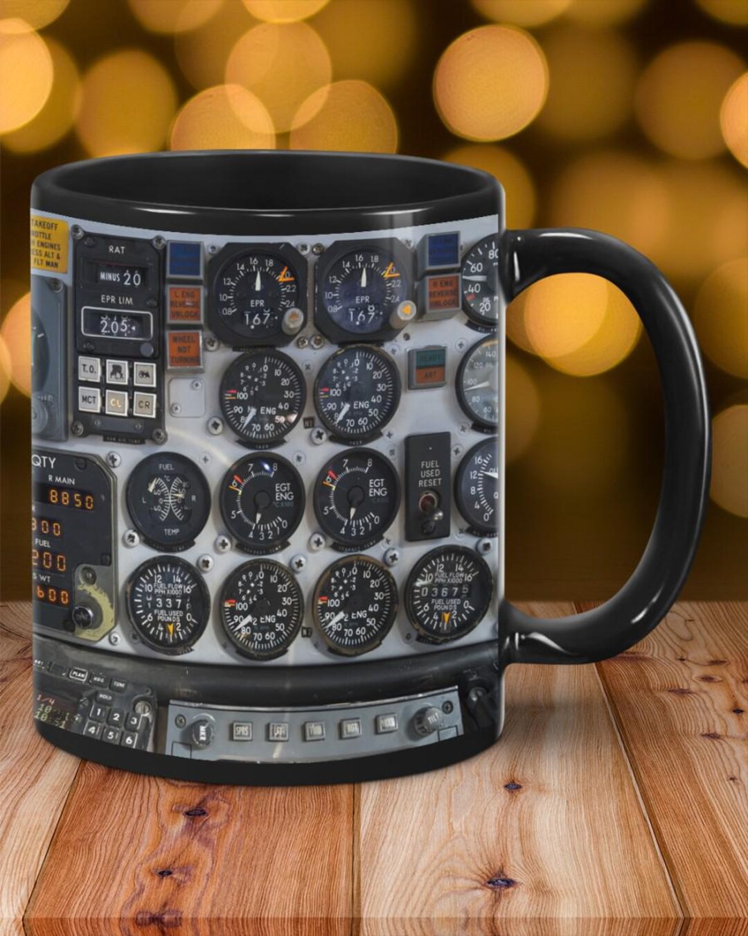Cockpit Pilot Mug Gift, Pilot Gift, Custom Name Pilot Tumbler, Panel ...
