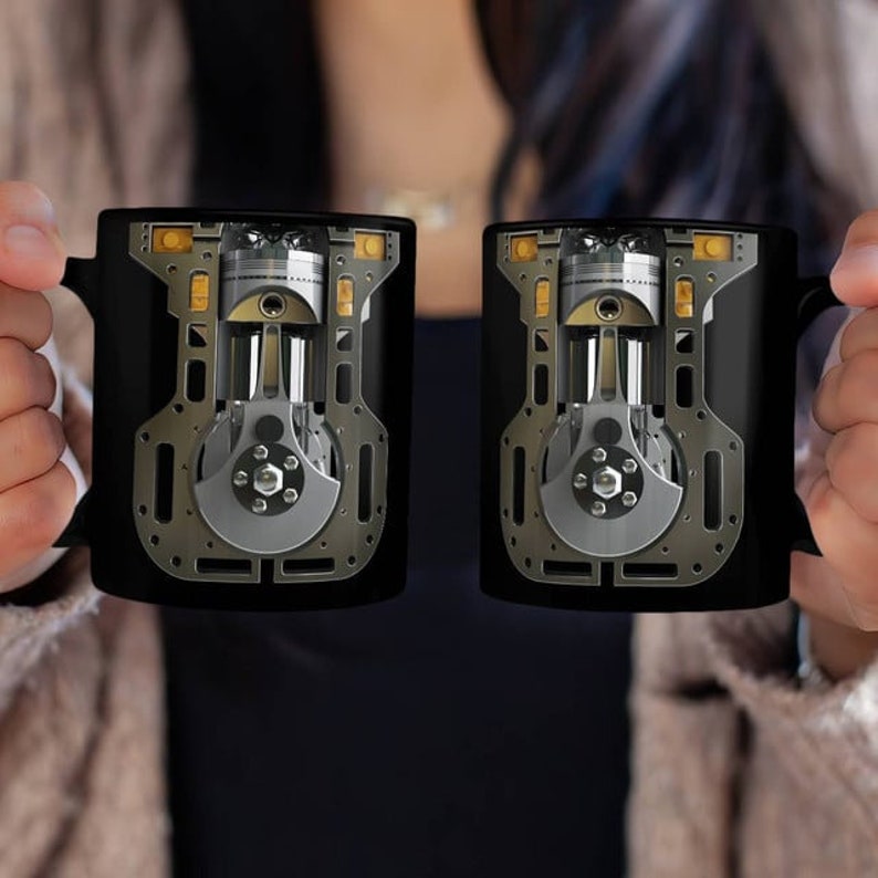 Mechanic Engine Mugs, Cylinder Engine, Machinist Mugs, Engine Gift ...