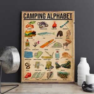 Camping Alphabet Knowledge Digital Files Vertical Print, Campfires ...