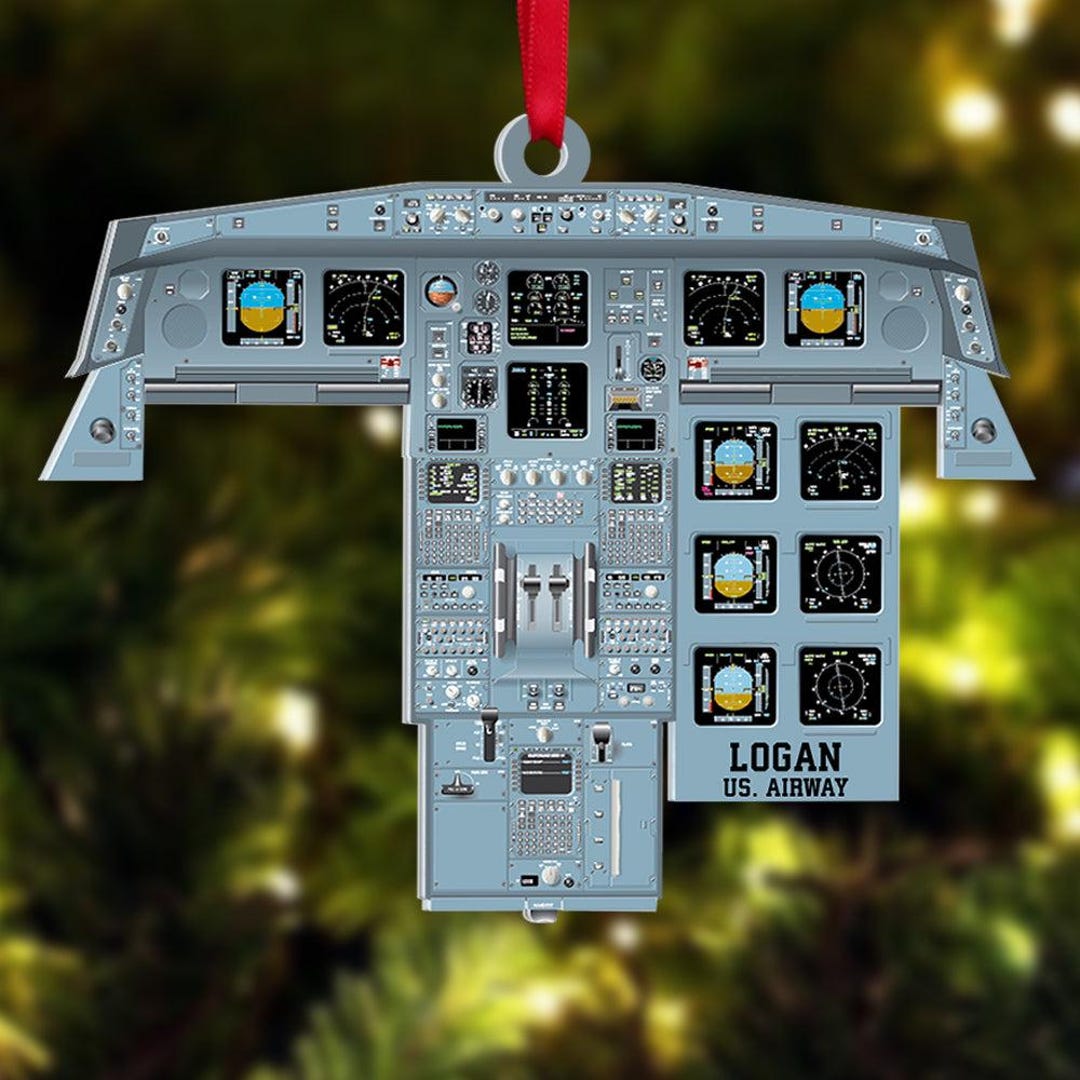 Personalized Aircraft Cockpit Flat Ornament Gift for Pilot, Airplane ...