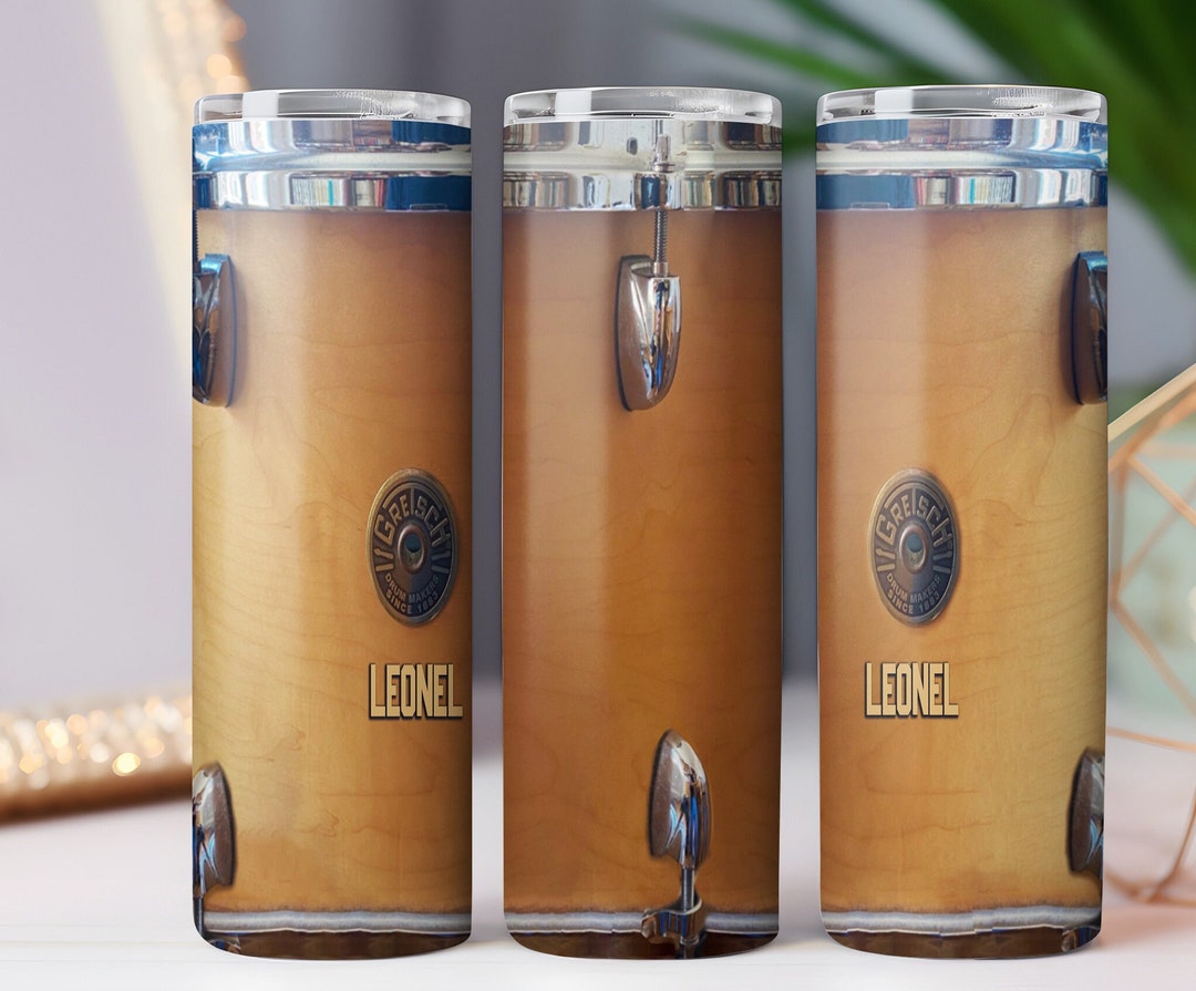 Personalized Drum Set With Graffiti, Drummer 20 Oz Skinny Tumbler ...