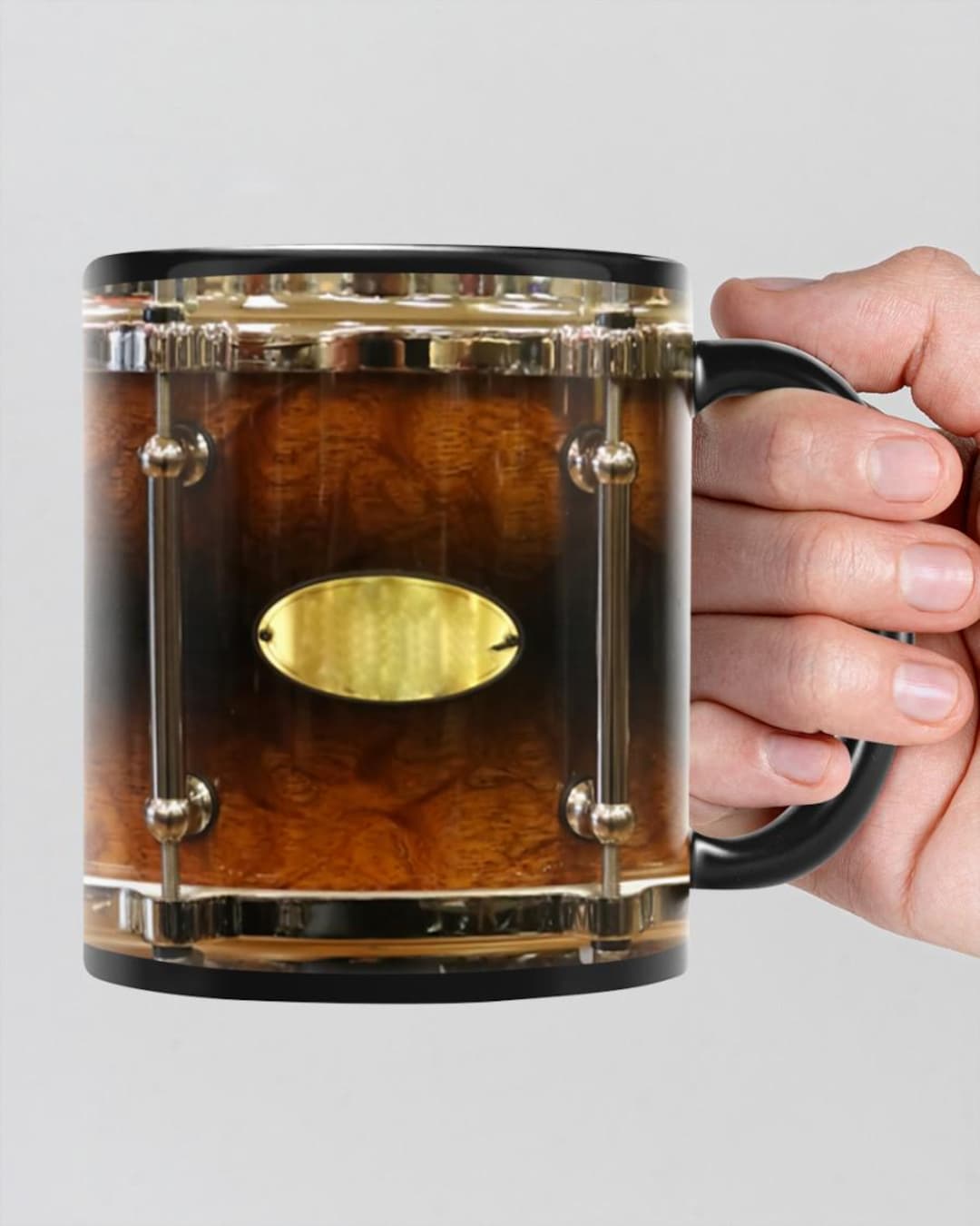 Brown Vintage Drum 15oz Mug, Funny Drumming Gifts, Gift for Drummer ...