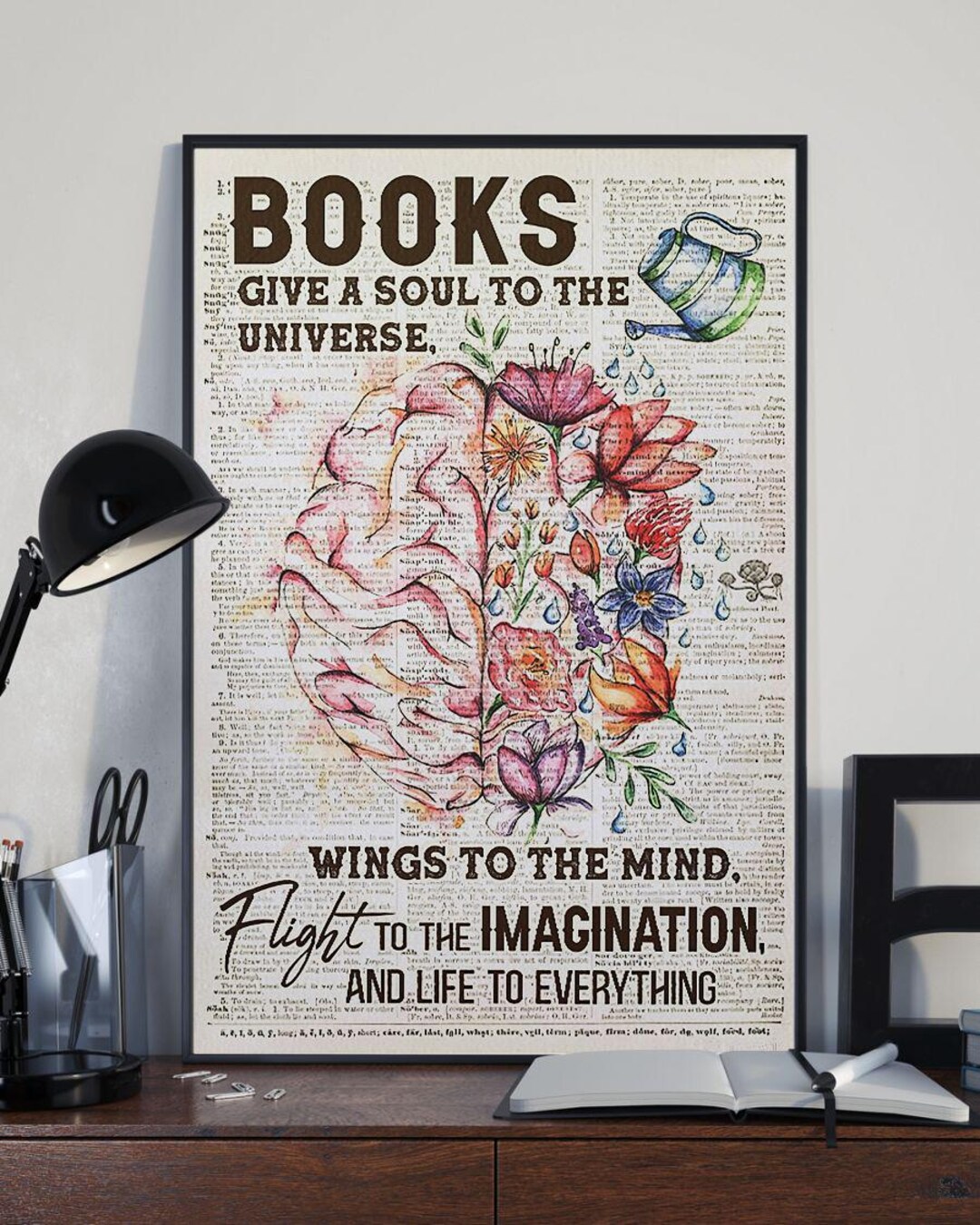 Vintage the Book Poster Book Shop Print Book Lovers Gift Reading Gift ...