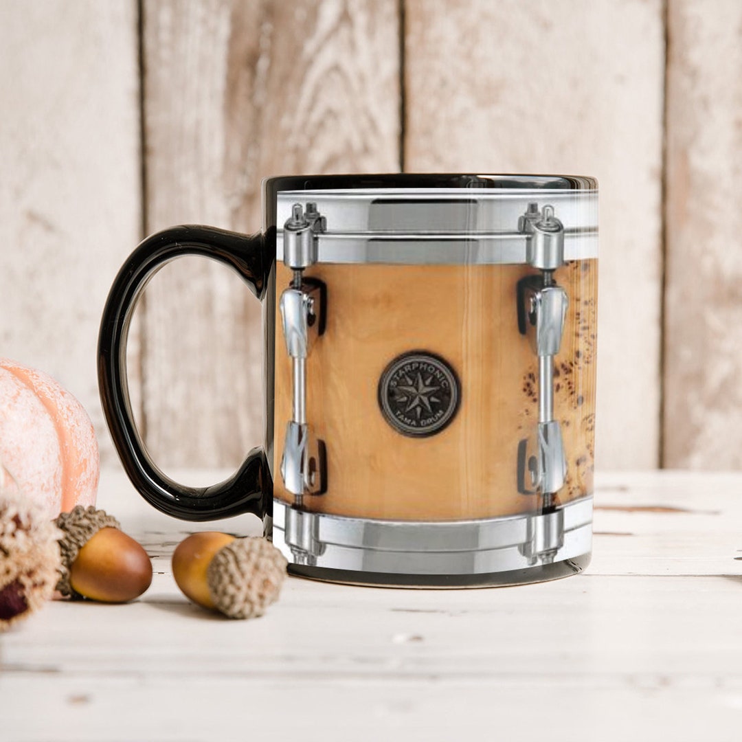 Vintage Brown Drum 15oz Mug, Funny Drumming Gifts, Gift for Drummer ...