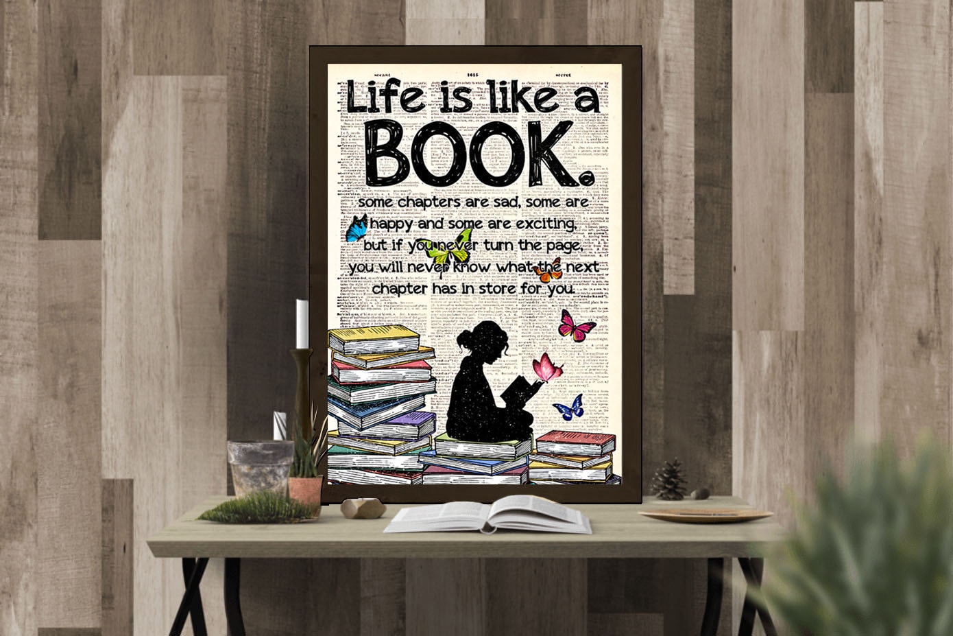 Life is Like A Books Digital Files Poster Librarian Poster - Etsy
