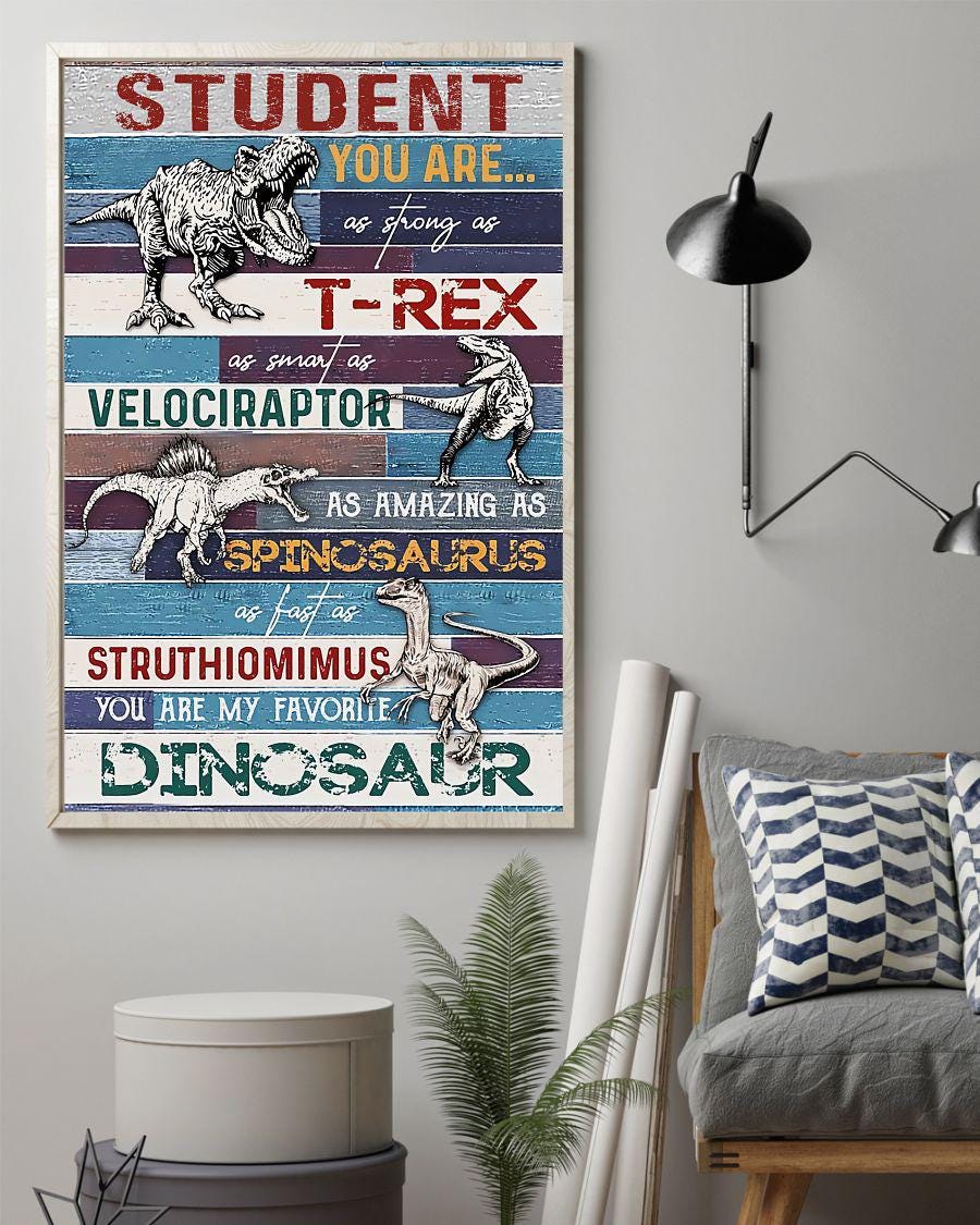 Student You Are T-rex Digital Files Poster, Owl Teacher Poster, Growth ...