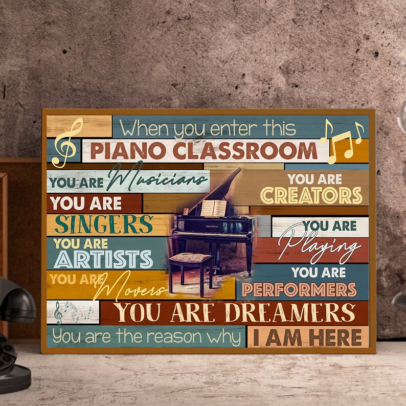 Piano Classroom Teacher Digital Files Poster Piano Chords - Etsy