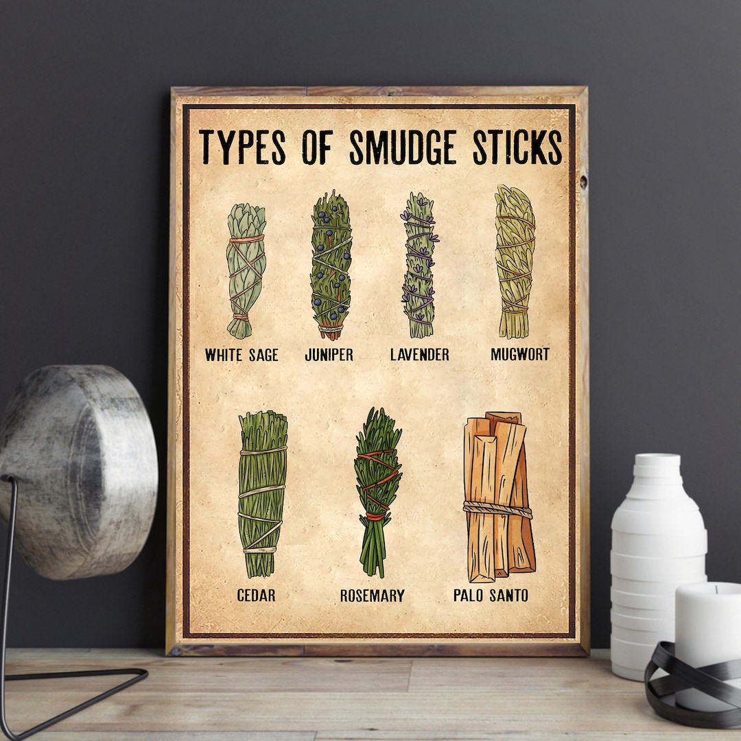 Types of Smudge Sticks Digital Files Poster Moon Phase - Etsy