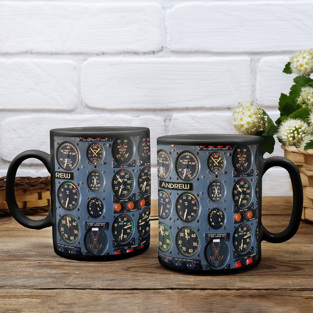 Personalized Pilot Gift, Coffee Mug Pilot, Pilot Indicator, Airline ...