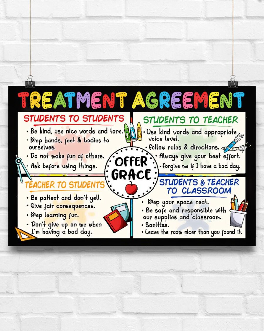Treatment Agreement Digital Files Poster, Owl Teacher Poster, Growth ...