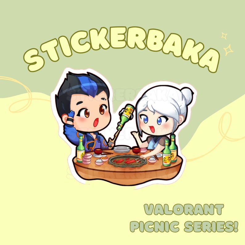 Chibi Yoru & Jett at Korean BBQ, SBC0001 - Etsy