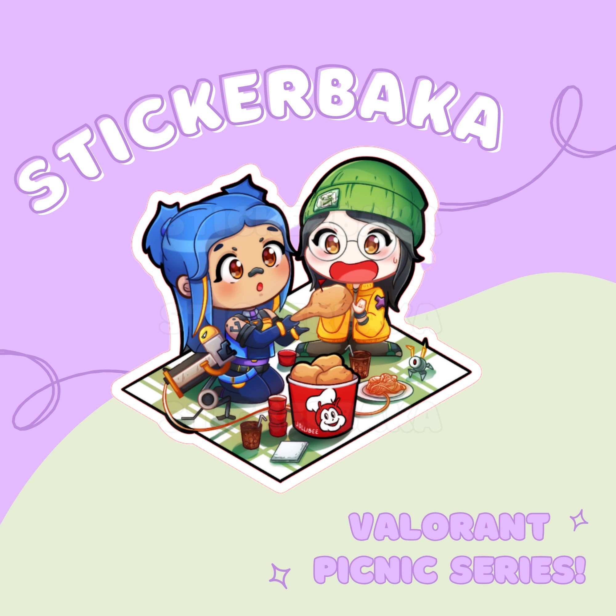 Chibi Neon and Killjoy Jollibee Picnic, SBC0001 - Etsy