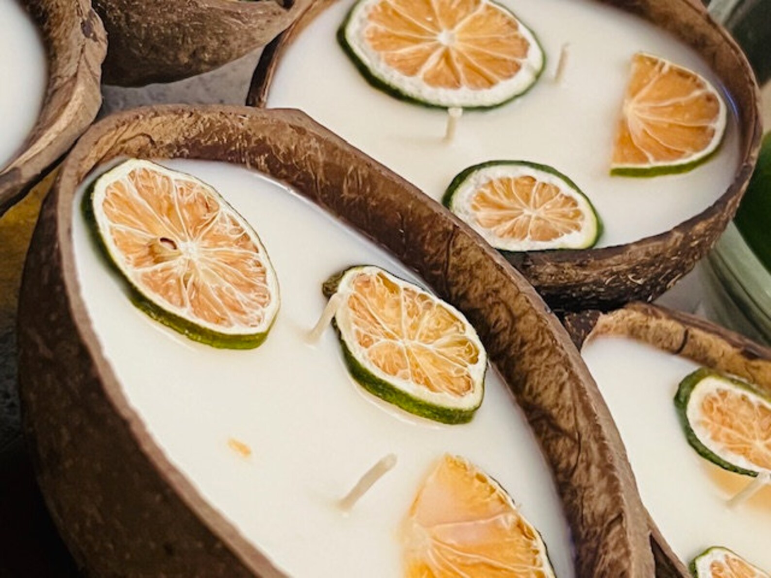 Margarita Candle, Coconut Shell Candle, Coconut Wax, Coconut Bowl ...