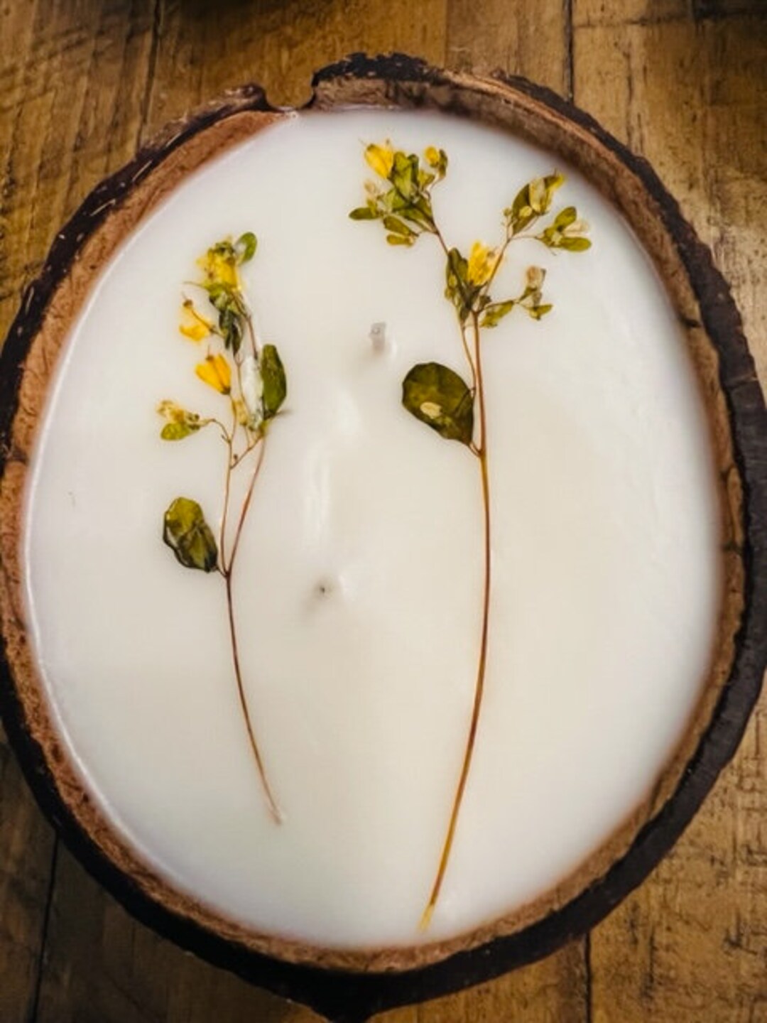 Coconut Vanilla Candle Handmade Candle Coconut Shell Candle - Etsy