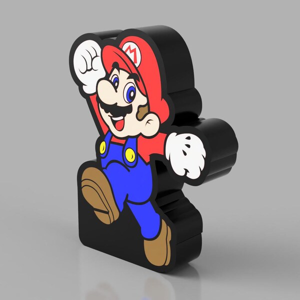 Led 3d Printed Mario - Etsy
