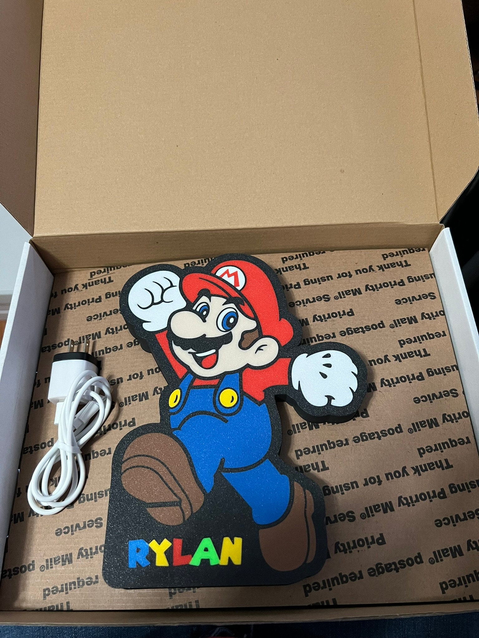Custom Mario 3D Printed Lightbox - Etsy