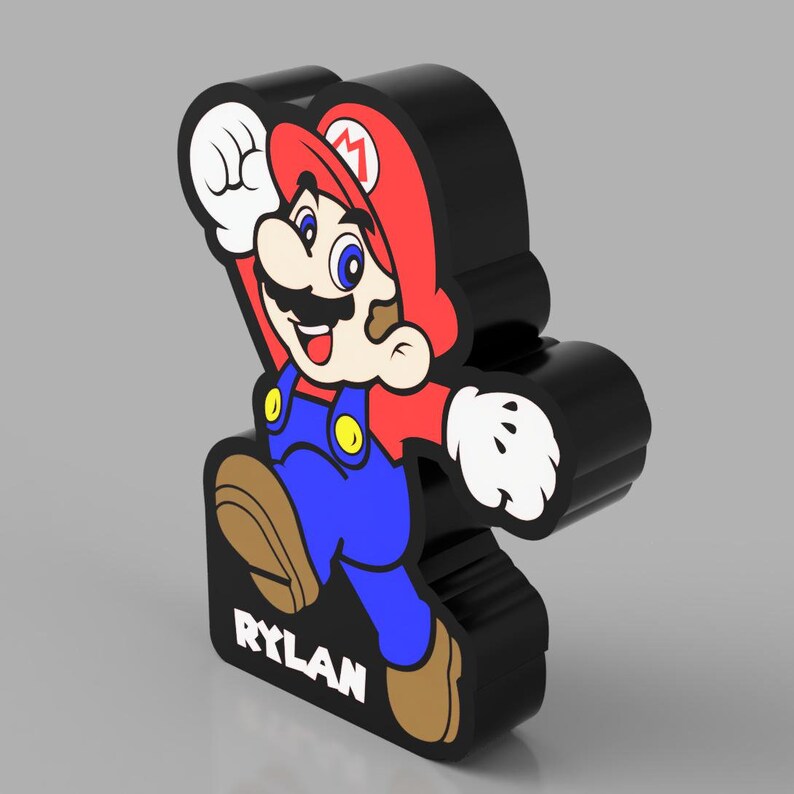 Custom Mario 3D Printed Lightbox - Etsy