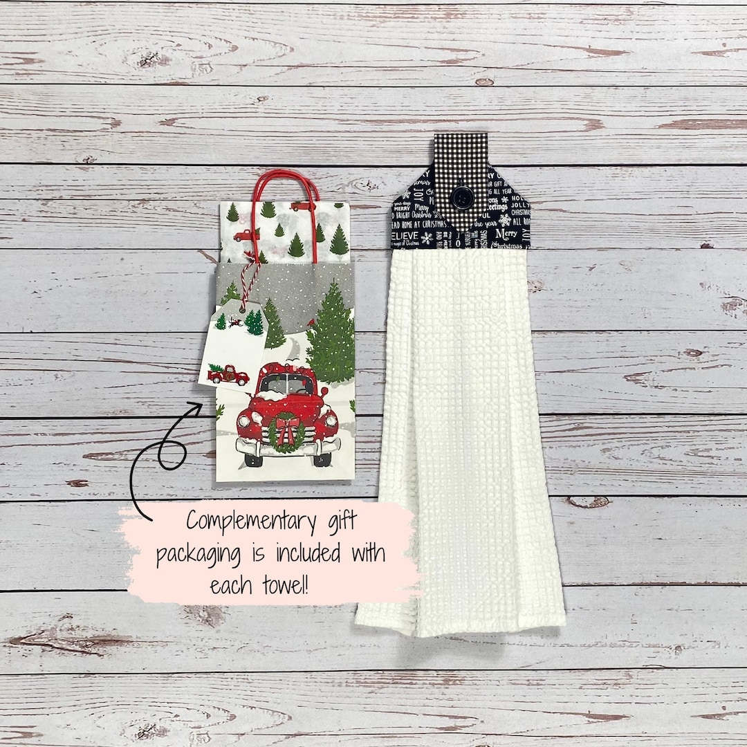Christmas Kitchen Towel, Xmas Kitchen Towel, Holiday Hand Towels ...