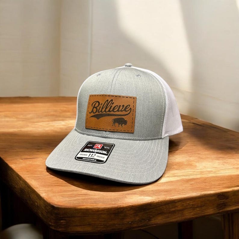 Buffalo Bills Billieve | Custom Leather Patch Hat - Etsy