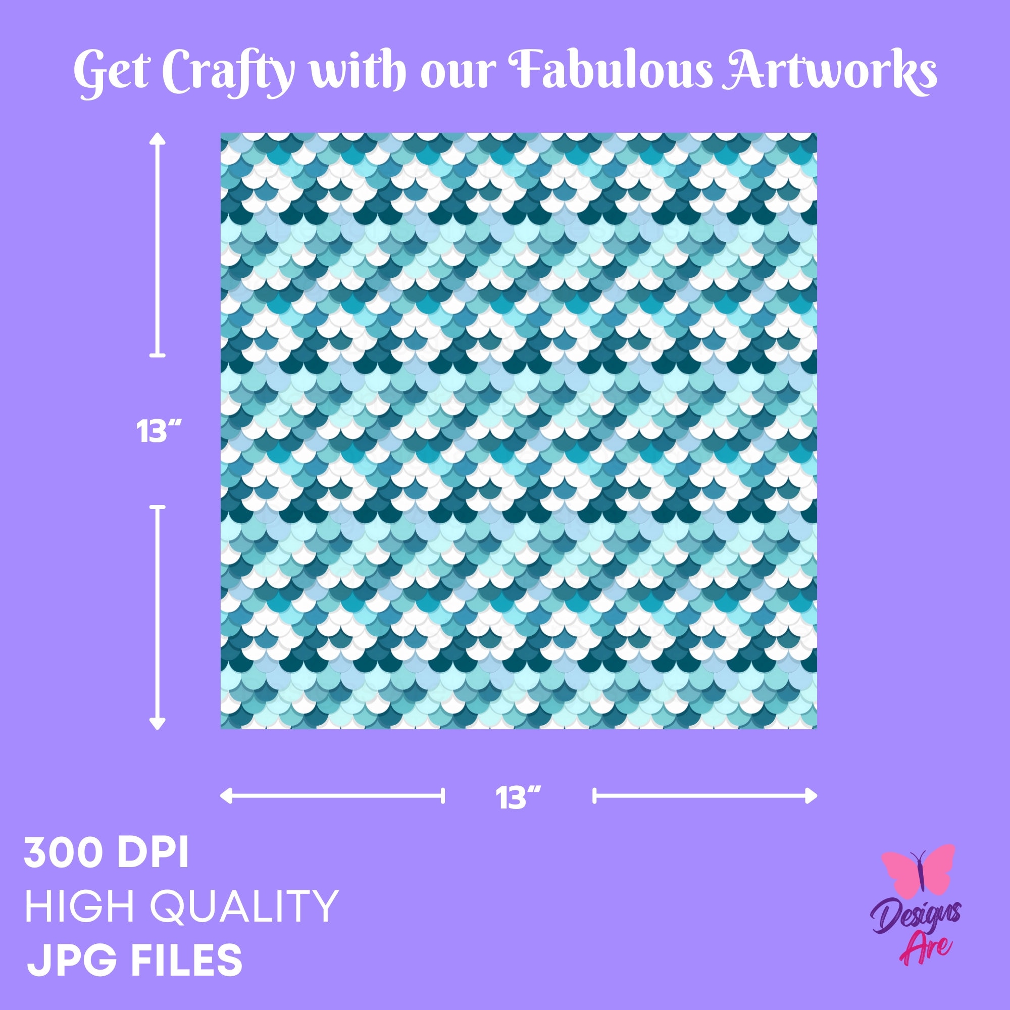 12 Seamless Mermaid Scale Patterns, Seamless Patterns, Ocean Patterns ...