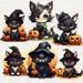 20 Halloween Kitty Clip Art, Digital Download, Creative Projects ...