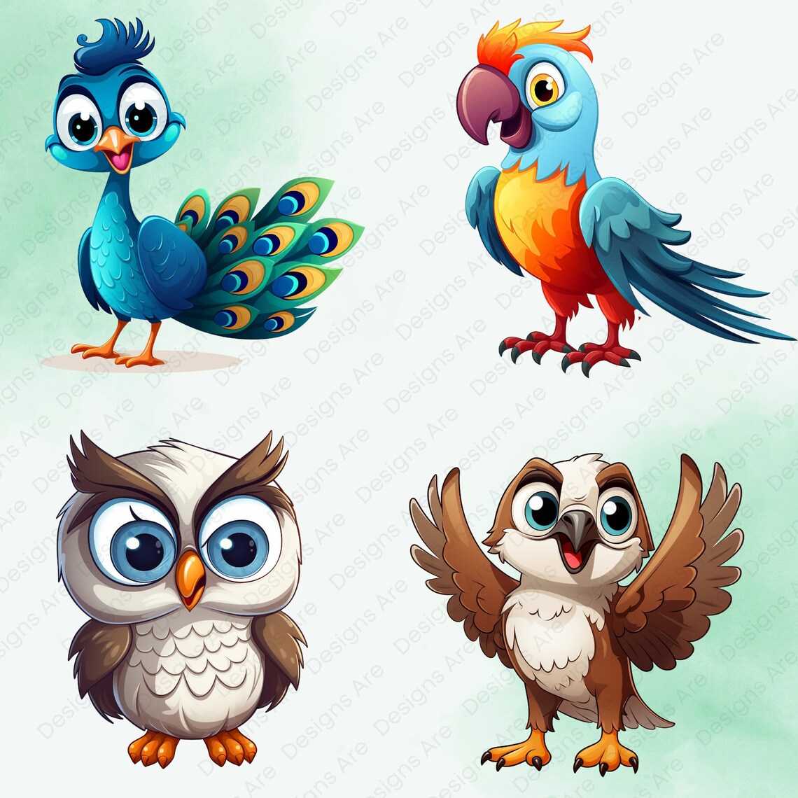 Adorable Animal Clip Art Bundle, Clipart for Teachers, Nursery Decor ...