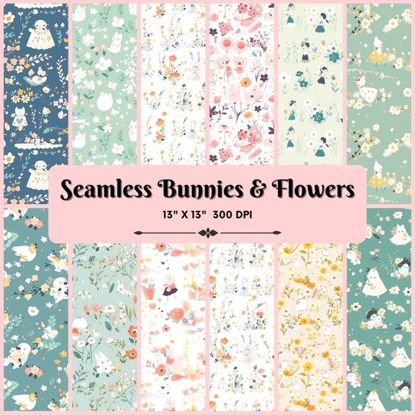 Bunny Digital Papers - Etsy