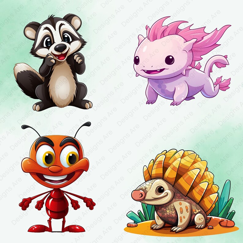 Adorable Animal Clip Art Bundle, Clipart for Teachers, Nursery Decor ...