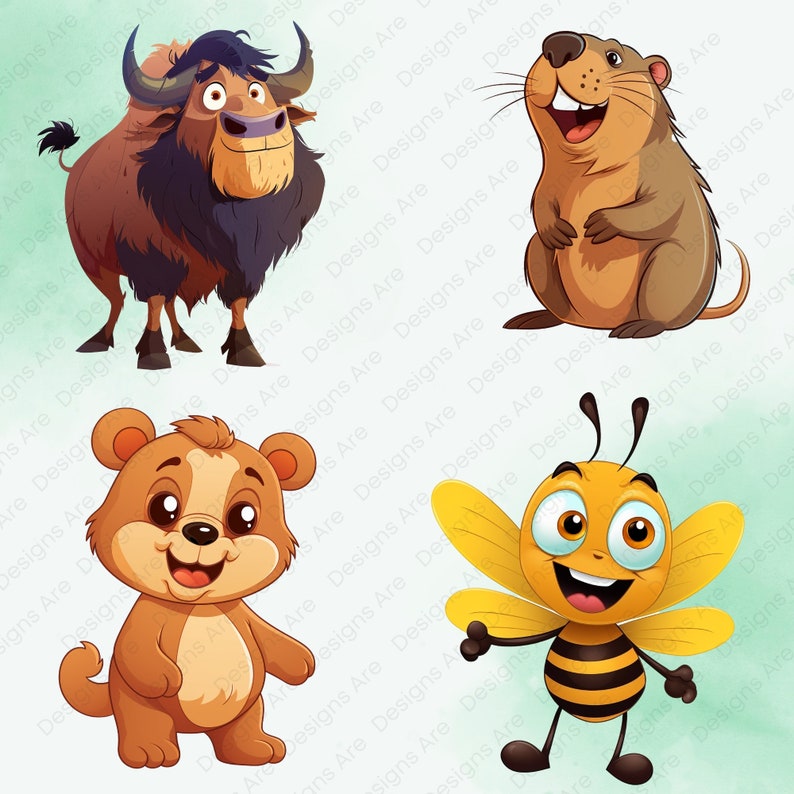 Adorable Animal Clip Art Bundle, Clipart for Teachers, Nursery Decor ...