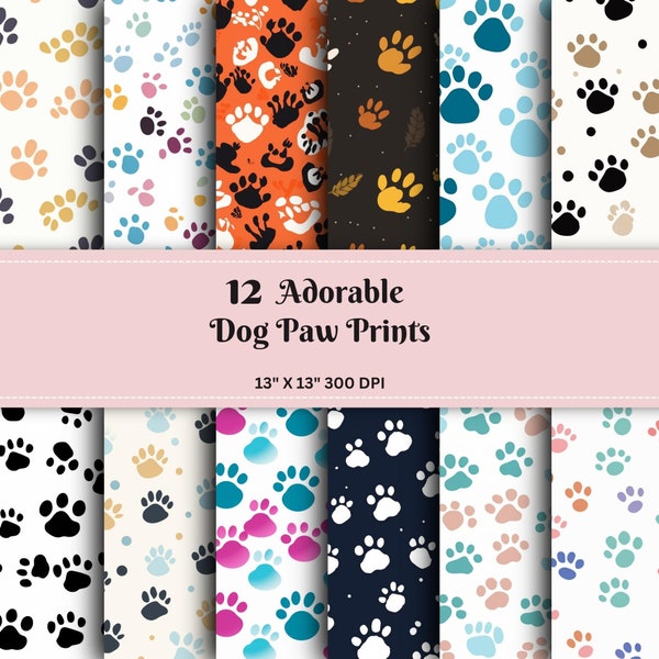 Dog Paw Seamless - Etsy