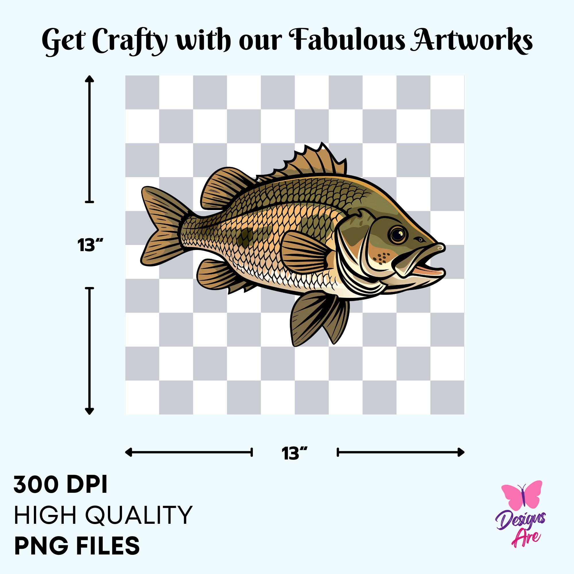 Lake Fish Clip Arts, Lake Fish PNG, Fish Illustration, Printable Art ...
