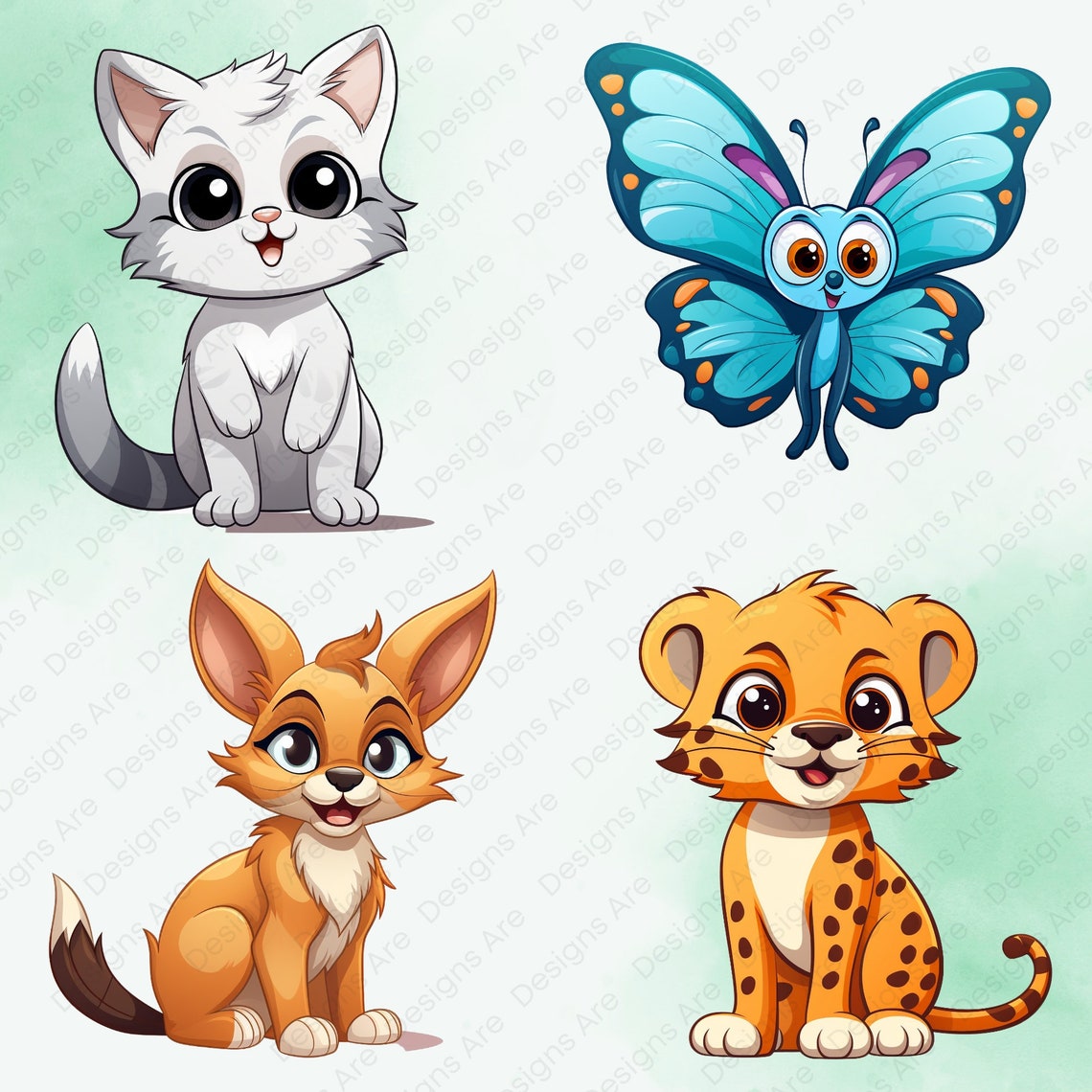 Adorable Animal Clip Art Bundle, Clipart for Teachers, Nursery Decor ...