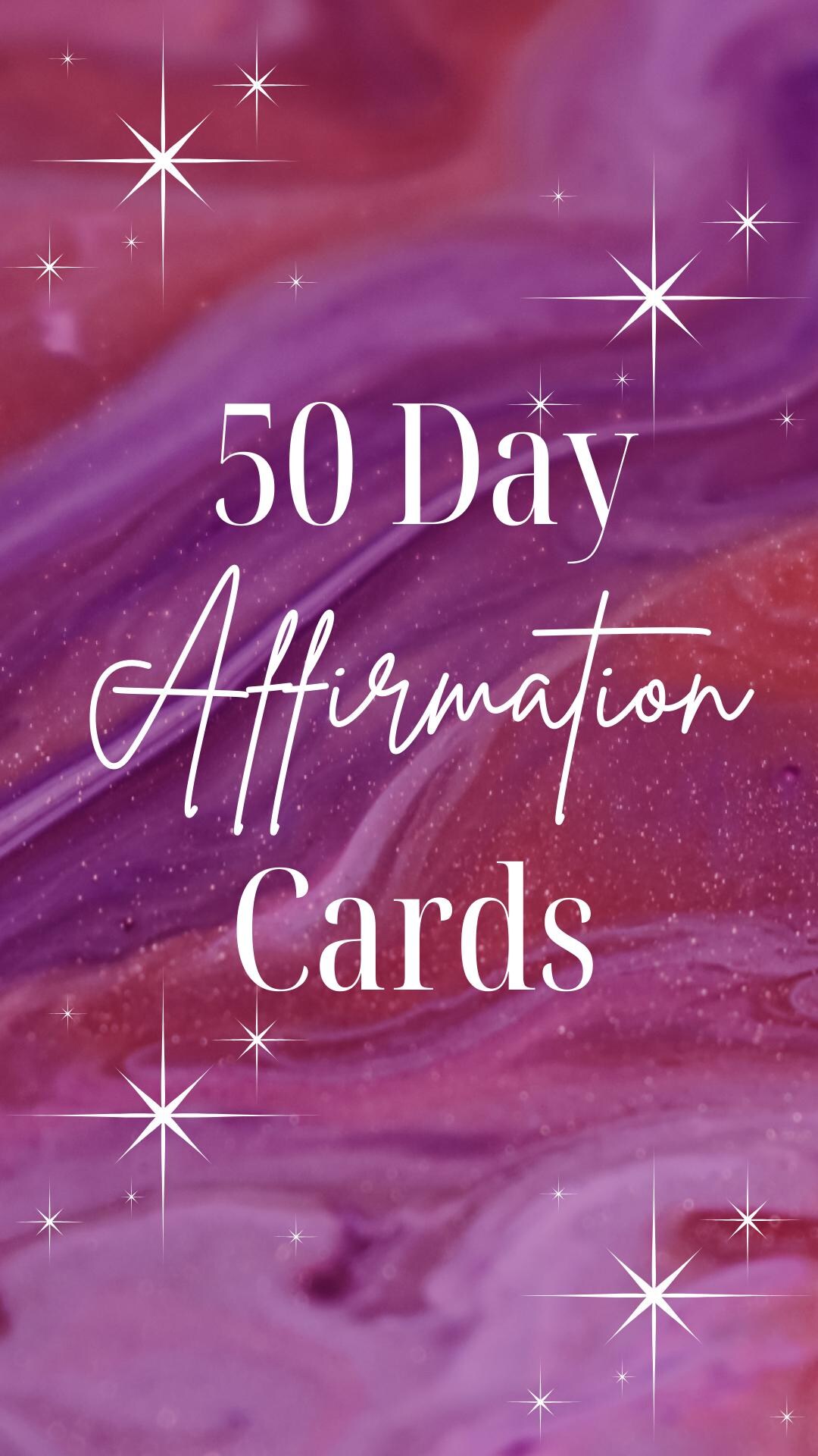 50 Day Affirmation Cards - Etsy