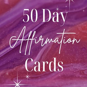 50 Day Affirmation Cards - Etsy