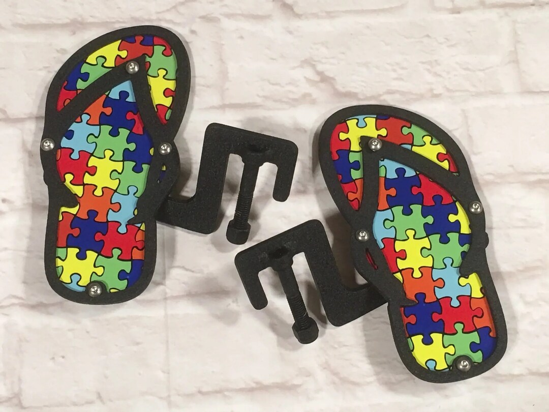 Autism Awareness Flip Flop Foot Pegs for Wrangler & Gladiator - Etsy