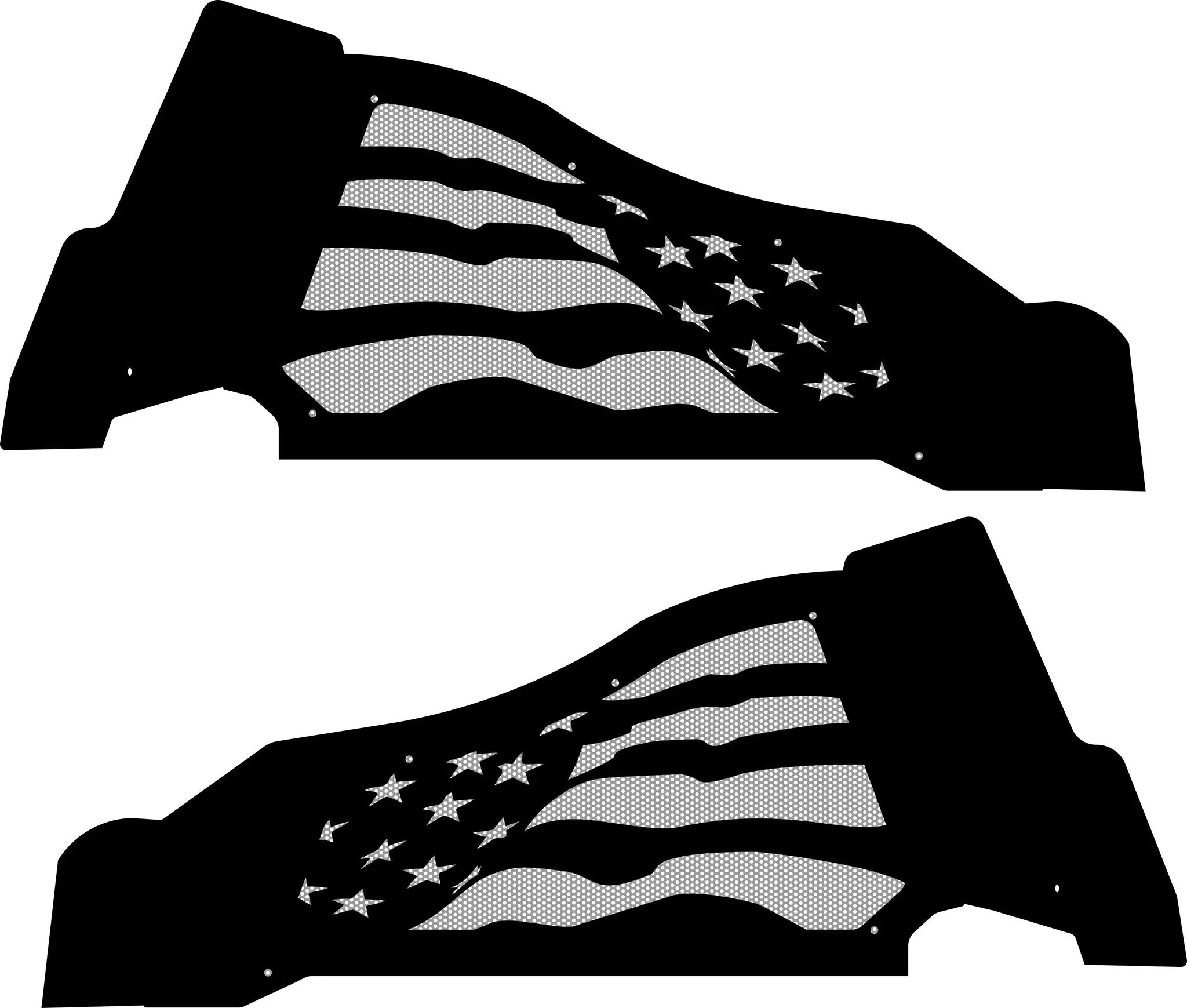 Wrangler Inner Fenders JK REAR Waving Flag - Etsy